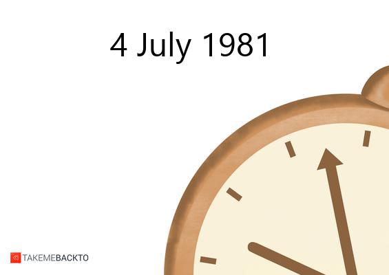 July 04, 1981, What happened that day? | TakeMeBack.to