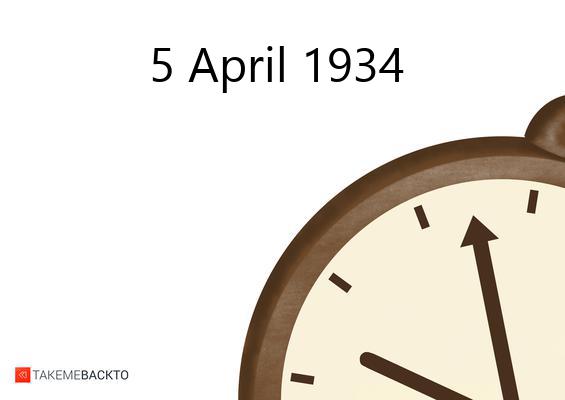 April 05, 1934, What happened that day? | TakeMeBack.to