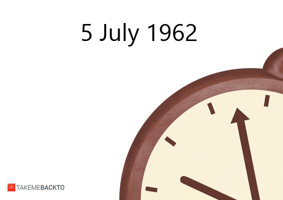 July 05, 1962, What happened that day? | TakeMeBack.to