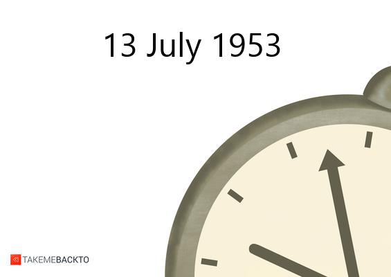 July 13, 1953, What happened that day? | TakeMeBack.to