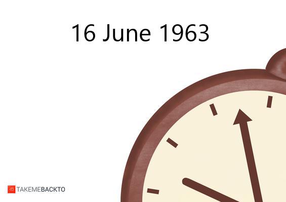 June 16, 1963, What happened that day? | TakeMeBack.to