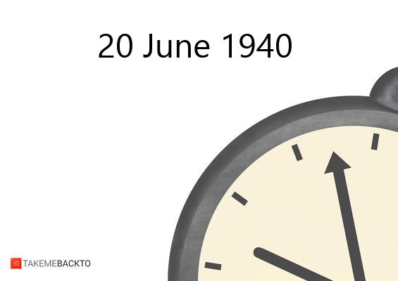 June 20, 1940, What happened that day? | TakeMeBack.to