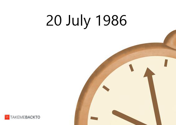 July 20, 1986, What happened that day? | TakeMeBack.to