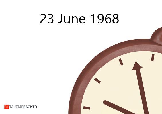 June 23, 1968, What happened that day? | TakeMeBack.to
